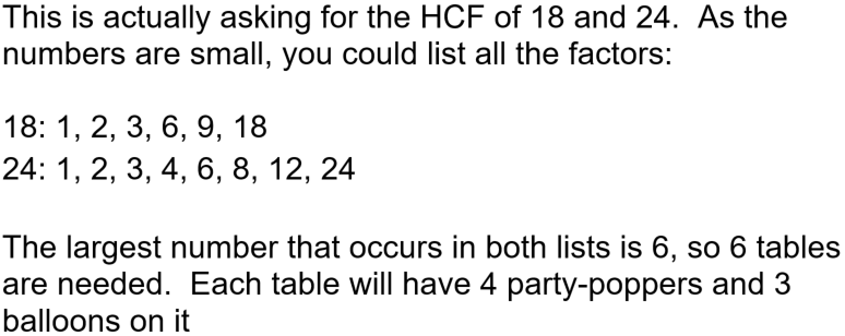 GCSE Hcf And Lowest Common Multiple Highest Common Factor