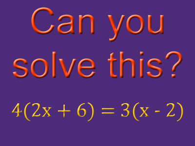 linear equations numerical - solving equations with variables
